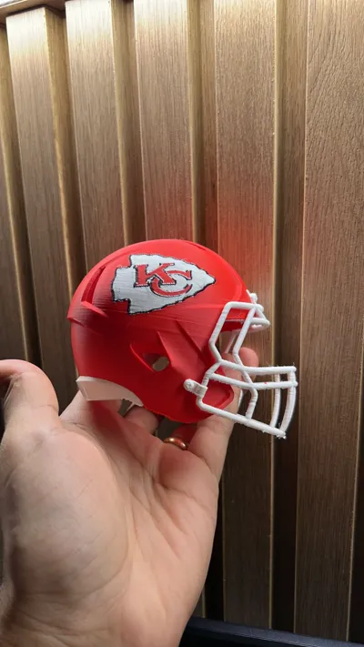 KC Chiefs Helmet by KC Customs MakerWorld: Download Free 3D Models