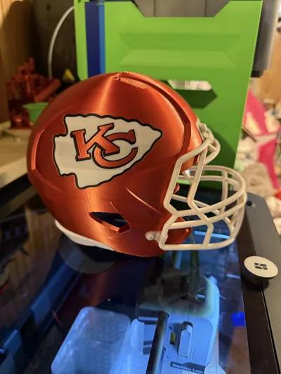 KC Chiefs Helmet by KC Customs MakerWorld: Download Free 3D Models