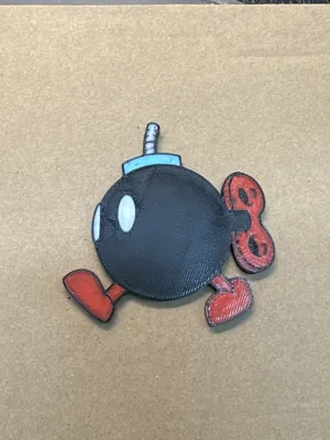 Bob-omb 2D Wallart by Anthony_323 - MakerWorld