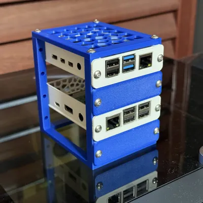 Raspberry Pi 4 & 5 Mini Server Rack Case by jonthemiller MakerWorld ...