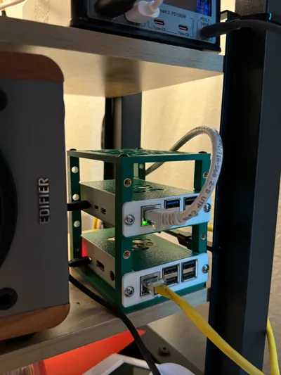 Raspberry Pi 4 & 5 Mini Server Rack Case by jonthemiller - MakerWorld