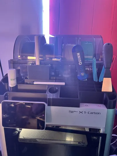 Top Tool Storage for Bambu Lab X1C X1 P1S P1P printers with AMS by ...