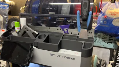 Top Tool Storage for Bambu Lab X1C X1 P1S P1P printers with AMS by ...
