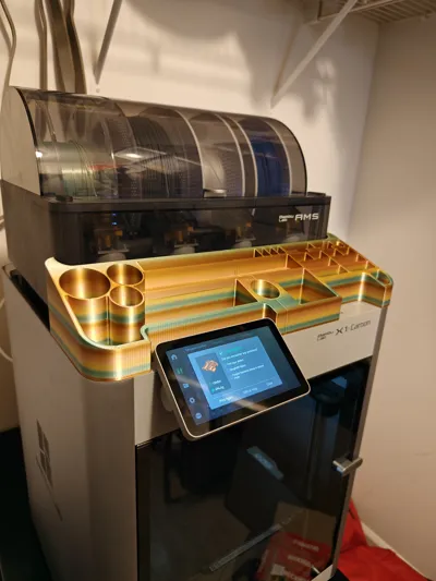 Top Tool Storage for Bambu Lab X1C X1 P1S P1P printers with AMS by ...