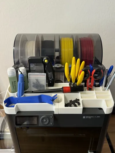 Top Tool Storage for Bambu Lab X1C X1 P1S P1P printers with AMS by ...
