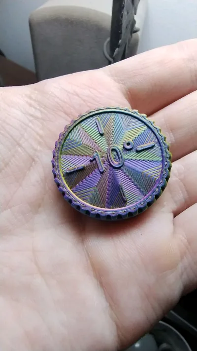 dual / tri color filament angle finder coin - Free 3D Print Model ...