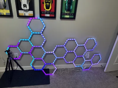 Hexagon LED Light (Large) - Free 3D Print Model - MakerWorld