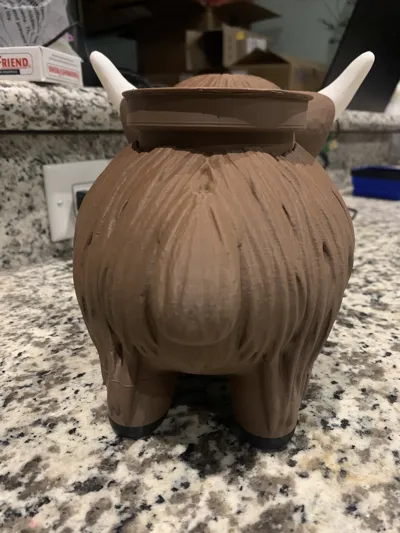 highland cow planter by xrockinmarkyx - MakerWorld