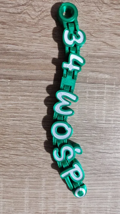 Flex Letters Keychain (articulated sign) v2.0 - Free 3D Print Model ...