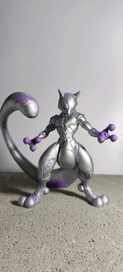 Mecha Pokemon Series — Bio-Mecha Mewtwo Statue - Free 3D Print Model ...