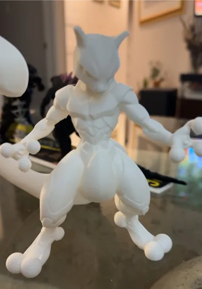 Mecha Pokemon Series — Bio-Mecha Mewtwo Statue - Free 3D Print Model ...