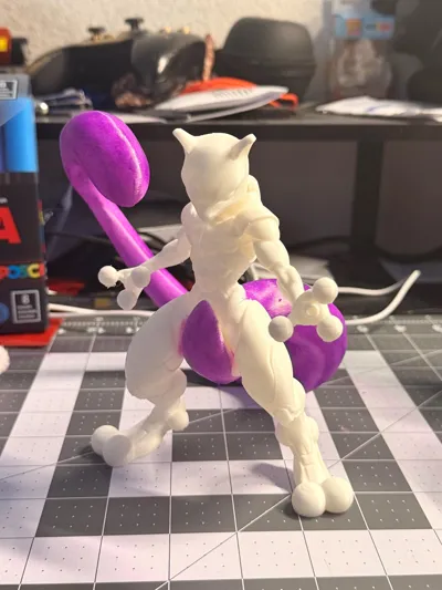 Mecha Pokemon Series — Bio-Mecha Mewtwo Statue - Free 3D Print Model ...