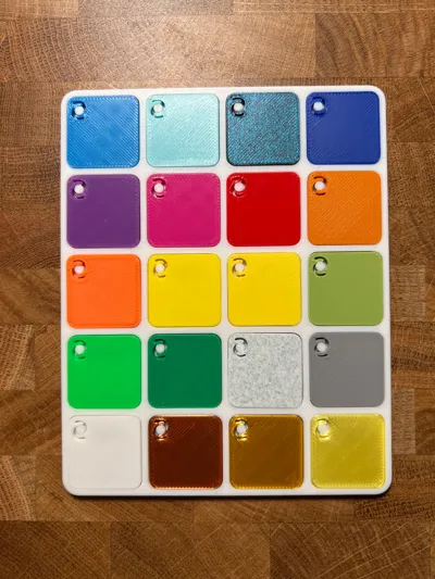 Bambu Lab filament swatches by Foxart3D MakerWorld: Download Free 3D Models