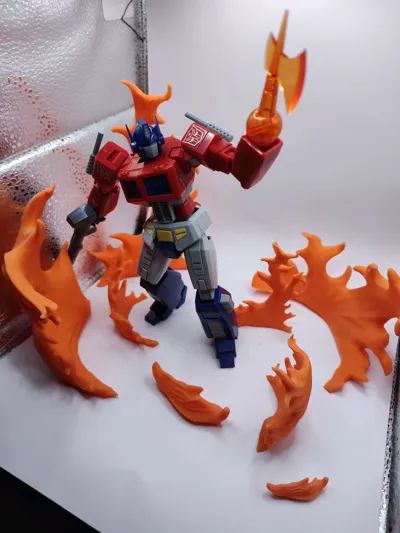 Action Figure Flame Effects - Free 3D Print Model - MakerWorld