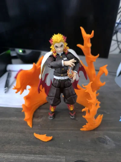 Action Figure Flame Effects - Free 3D Print Model - MakerWorld