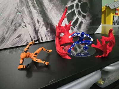 Action Figure Flame Effects - Free 3D Print Model - MakerWorld