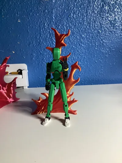 Action Figure Flame Effects - Free 3D Print Model - MakerWorld