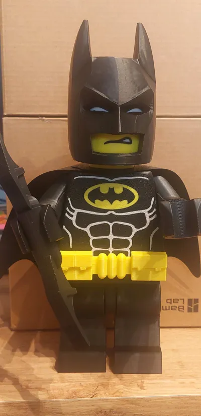 Brick Man Batman 500% - Free 3D Print Model - MakerWorld