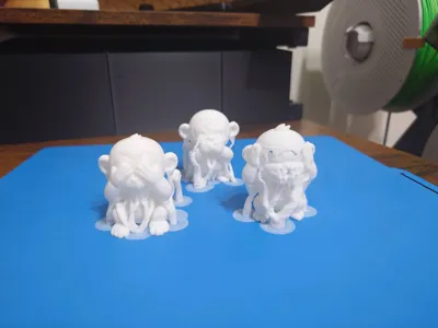 Monkeys - Tiny Zoo - Free 3D Print Model - MakerWorld