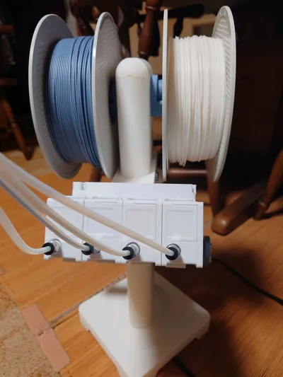 Multi spooler with bearings and bmcu holder - Free 3D Print Model ...