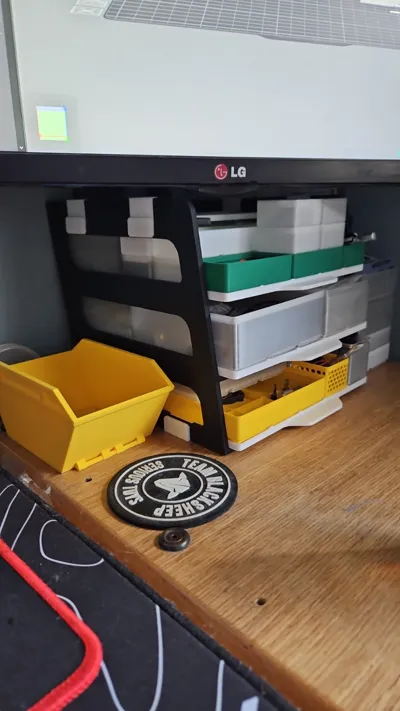 5x5 Gridfinity 4 Tray Storage Rack by Fresh3Design MakerWorld: Download Free 3D Models