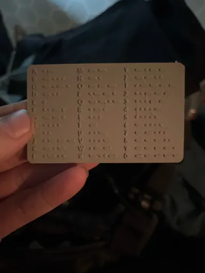 Wallet Card Morse Code - Free 3D Print Model - MakerWorld
