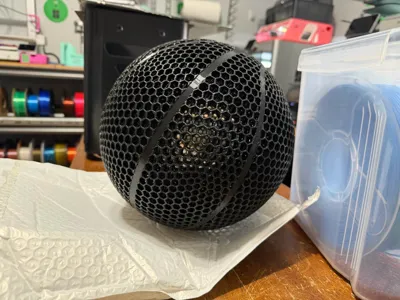 Peba - Airless Basketball (Customizable Logo) - Free 3D Print Model ...
