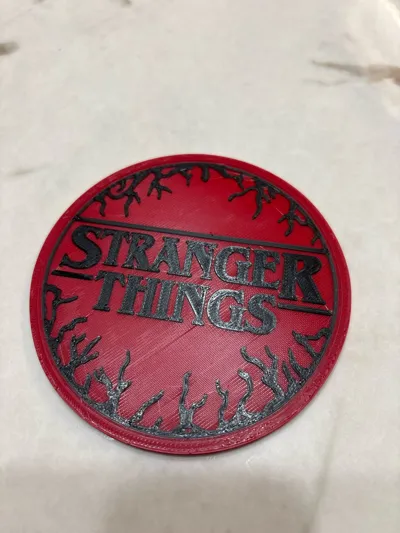 Cup Coaster - Stranger Things - Free 3D Print Model - MakerWorld