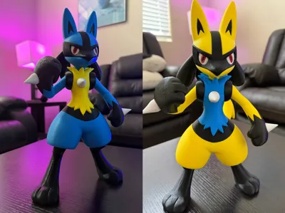 Pokémon - Lucario (Color-separated assembly) Lucario Pokémon - Free 3D ...