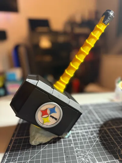 Pittsburgh Steelers Thors Hammer Remixed by Cosmic Prints MakerWorld ...