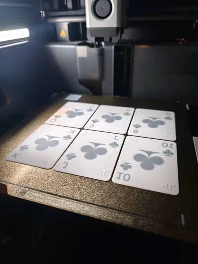 Playing Cards (Poker) in BRAILLE - Free 3D Print Model - MakerWorld