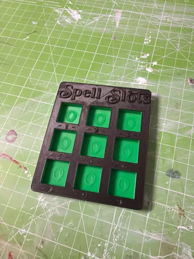 Simple Spell slots tracker DnD for D6's - Free 3D Print Model - MakerWorld