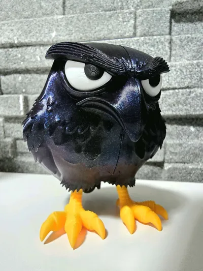 Grumpy Crow - Free 3D Print Model - MakerWorld