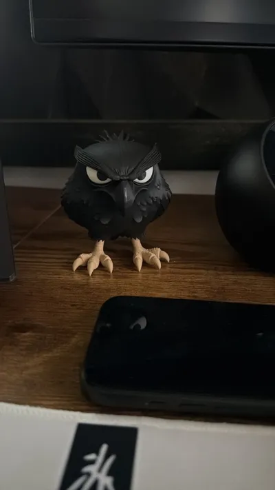 Grumpy Crow - Free 3D Print Model - MakerWorld