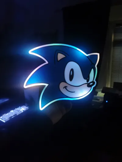 Sonic the Hedgehog Light Box by Picture_it - MakerWorld