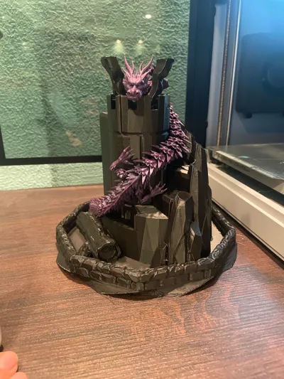 CRYSTAL DRAGON ARTICULATED DRAGON/SNAKE STAND V2 - Free 3D Print Model ...