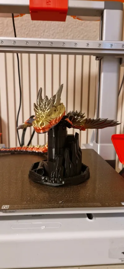 CRYSTAL DRAGON ARTICULATED DRAGON/SNAKE STAND V2 by RETIRED BUDS 3D ...