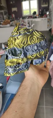 Sugar Skull multi color painted compatible by AcmeArt MakerWorld: Download Free 3D Models