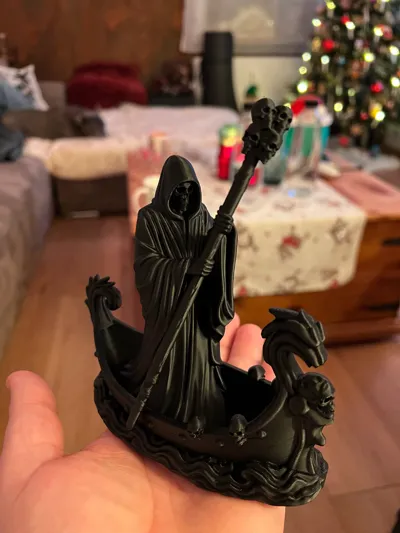 Death Arrived — Gothic Boat Statue - Free 3D Print Model - MakerWorld