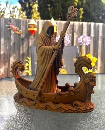 Death Arrived — Gothic Boat Statue - Free 3D Print Model - MakerWorld