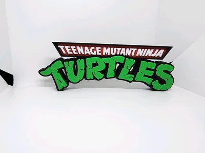 Teenage Mutant Ninja Turtles Logo Sign - Free 3D Print Model - MakerWorld