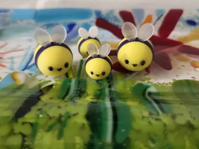 Honey Bee Bun Fidget Keychain (Dim Sum) - Free 3D Print Model - MakerWorld