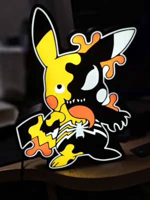 Led Lightbox Pikachu Venomized by LLDJ3D - MakerWorld
