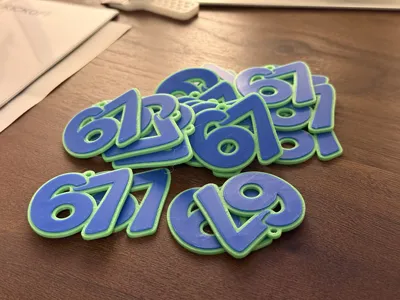 67 Keychain - Free 3D Print Model - MakerWorld