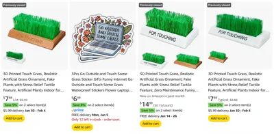 Touch Grass - Desk Accessory - Free 3D Print Model - MakerWorld