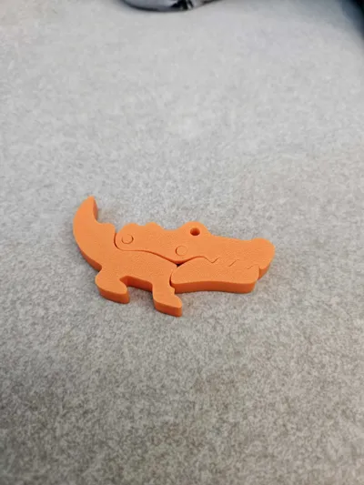 Bag Clip Crocodile (with lock, print in place) - Free 3D Print Model ...