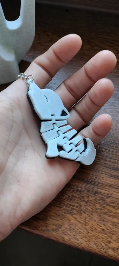 Flexi wolf - Wolf keychain by Little Maker MakerWorld: Download Free 3D ...