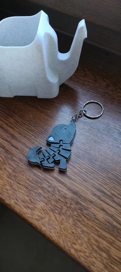 Flexi wolf - Wolf keychain by Little Maker - MakerWorld