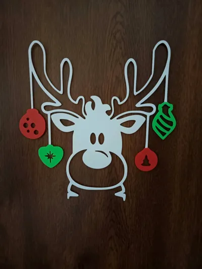 Reindeer Window Decal - Free 3D Print Model - MakerWorld