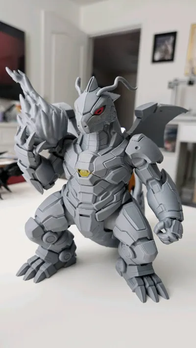 Mecha Pokemon Series — Cyber Dragonite Statue - Free 3D Print Model ...